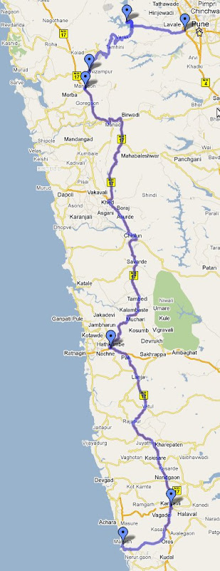 Pyarabola: Destination Malvan: Day 2 - A Surreal Drive on NH17 back to Pune
